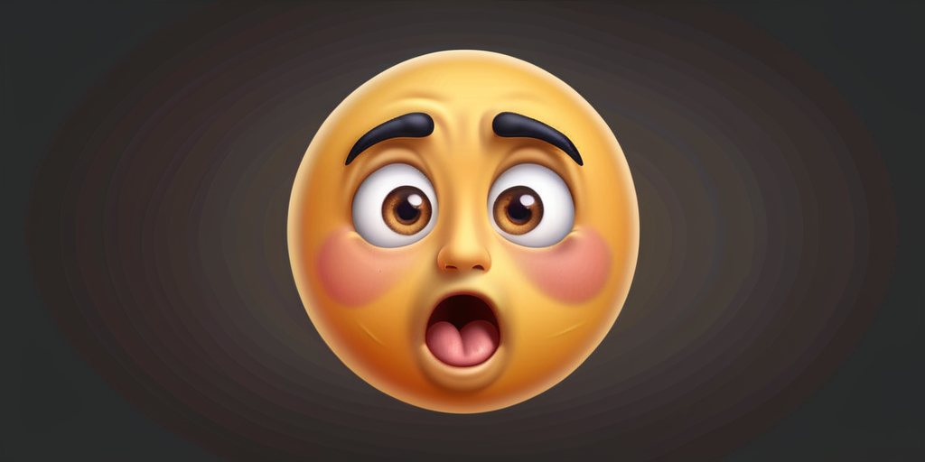 Surprised Emoji Expressing Astonishment with Wide Eyes and Open Mouth