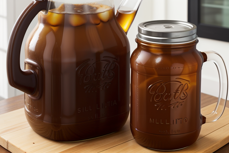 Refreshing Iced Tea in Stylish Glass Jars for Summer Enjoyment