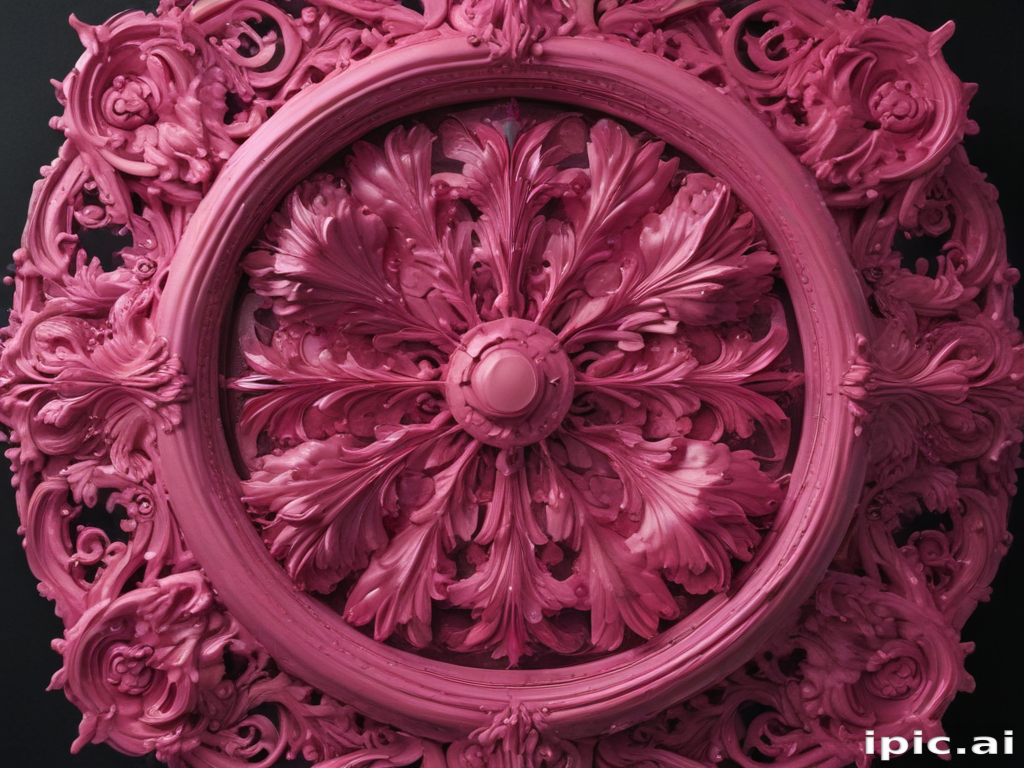 Intricate Pink Floral Design: A Stunning Display of Ornate Craftsmanship