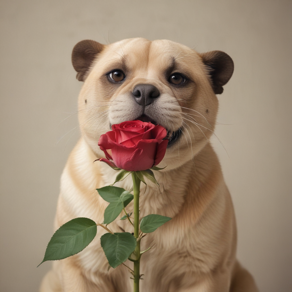 Creeper smelling a rose