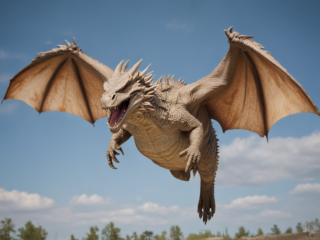 a fat dragon belly trying to fly