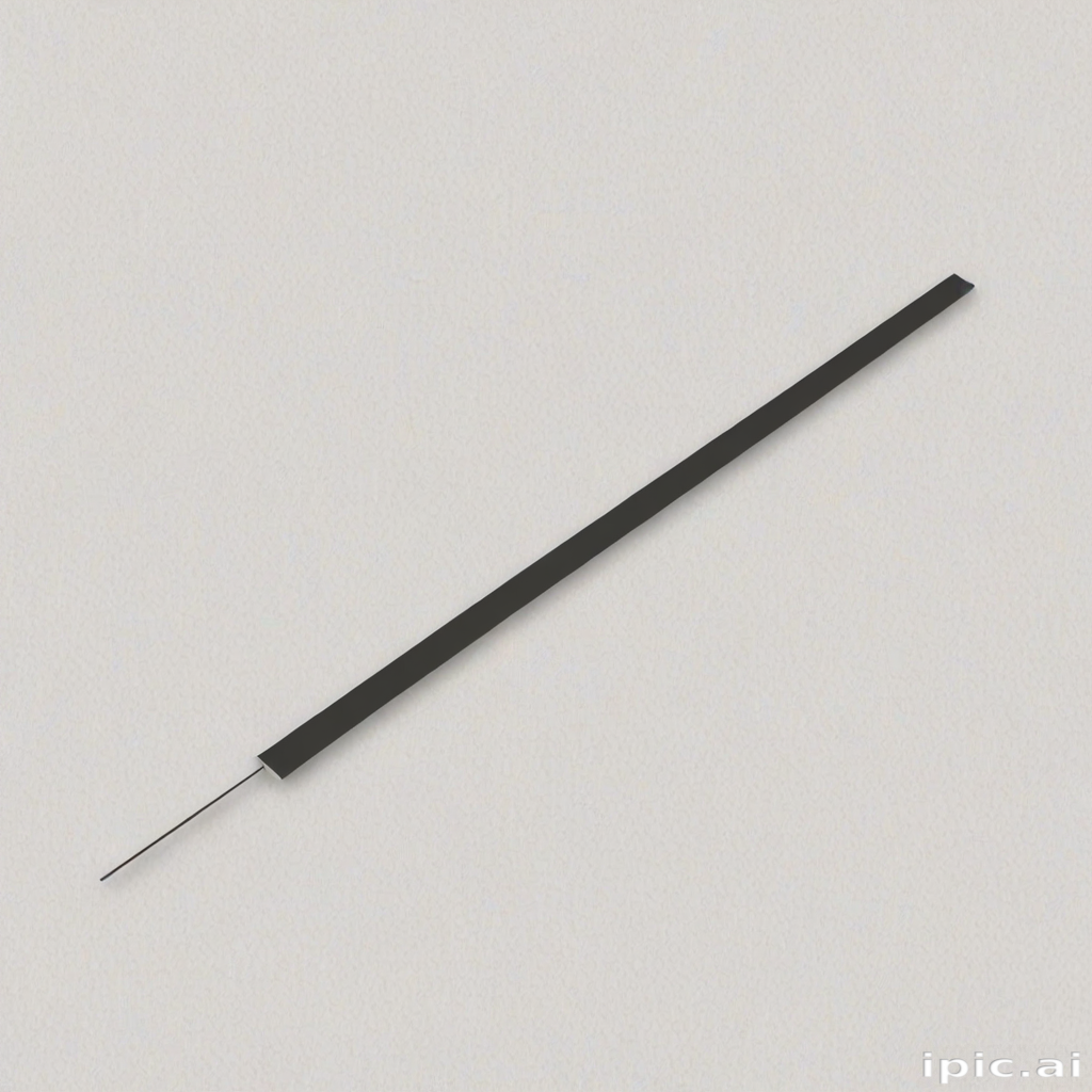 A Long, Thin Black Object with a Sharp Point at One End.