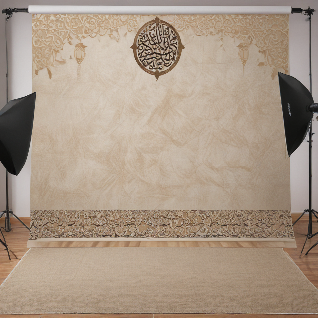 Studio Backdrop with Arabic theme for photos background