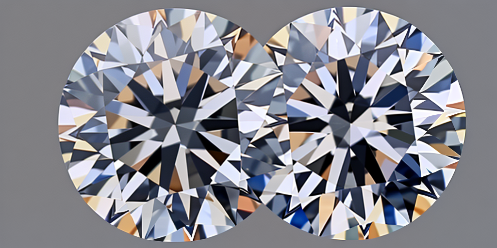 Two Brilliantly Cut Diamonds Sparkling Together Against a Soft Gray ...