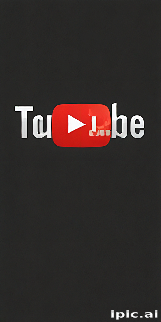 Iconic YouTube Logo on a Dark Background with Play Button Symbol