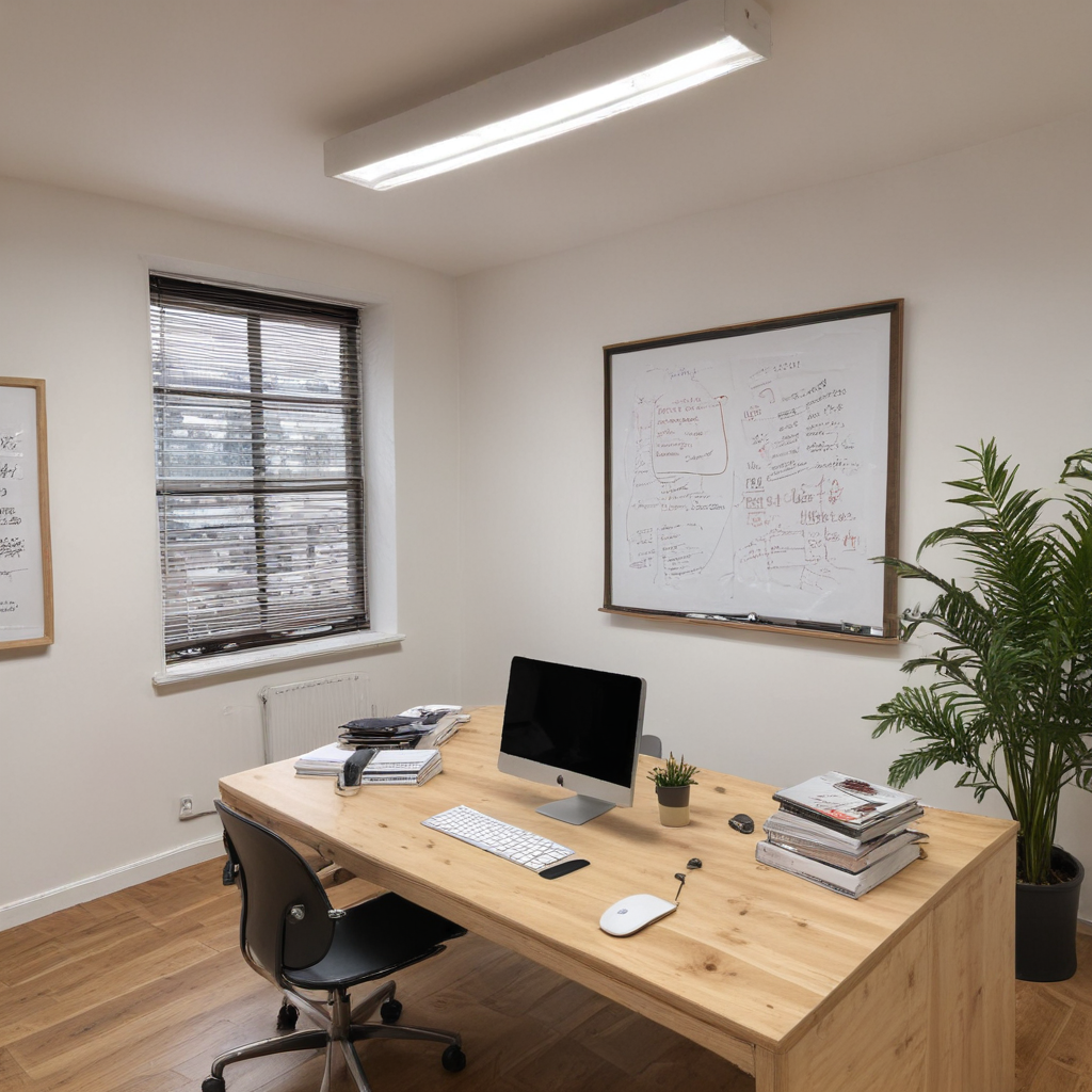 MMB Projects, translation agency office with a nice wooden desk and a ...