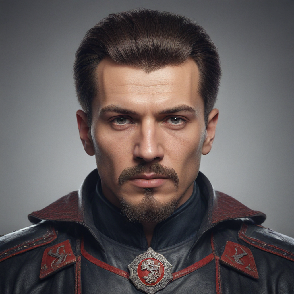 draw a logo of zaporozhian cossack face with khokhol haircut in ...