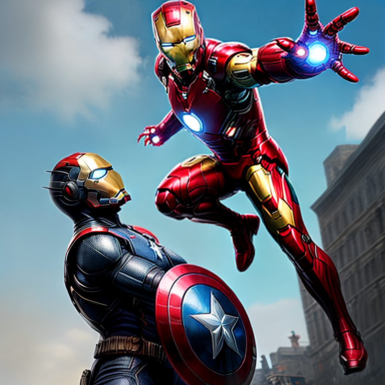 Iron man have shield vs captain america with antman