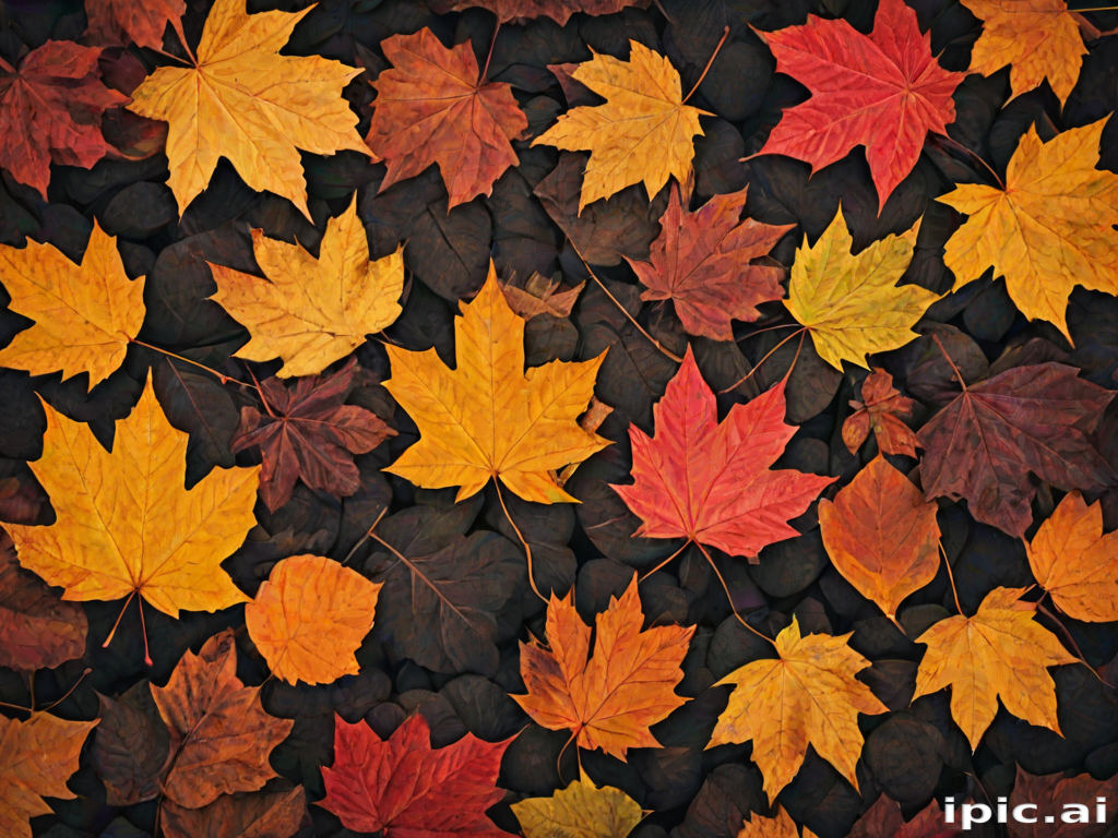 Vibrant Autumn Leaves in a Beautiful Display of Nature's Colors