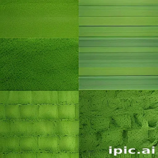 Exploring a Variety of Textures and Shades of the Color Green
