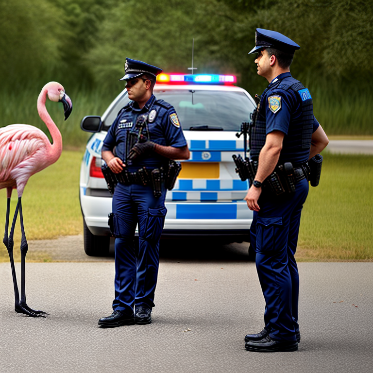 corrupt police interviewing flamingo