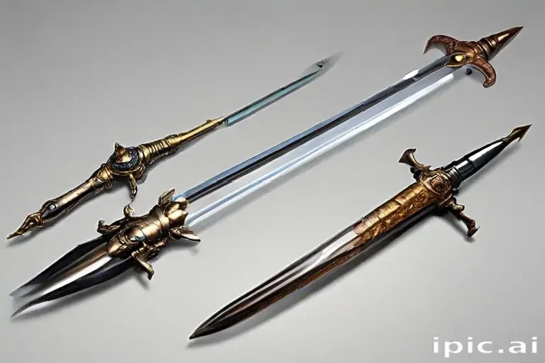 Intricately Designed Swords Showcasing Unique Blades and Ornate Handles
