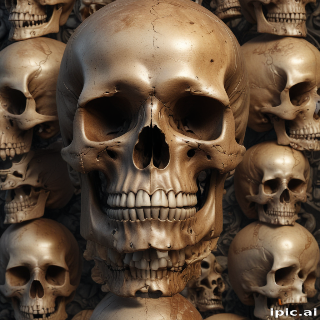 A Collection of Intricately Detailed Skulls Displaying Unique Textures ...