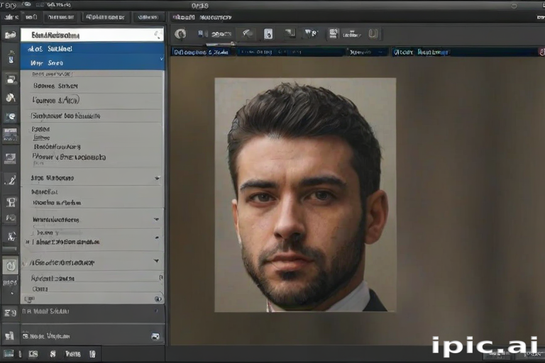 Editing Portrait: A Professional Man's Image in Digital Software Interface