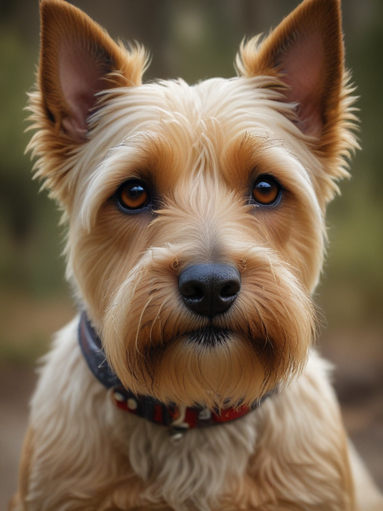 A Close-Up Portrait of an Adorable Small Dog with Bright Eyes