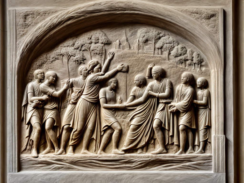 bas-relief in the interior