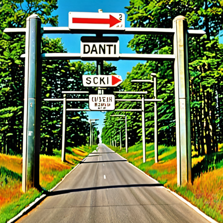 jintai this way signs sci-fi surreal art