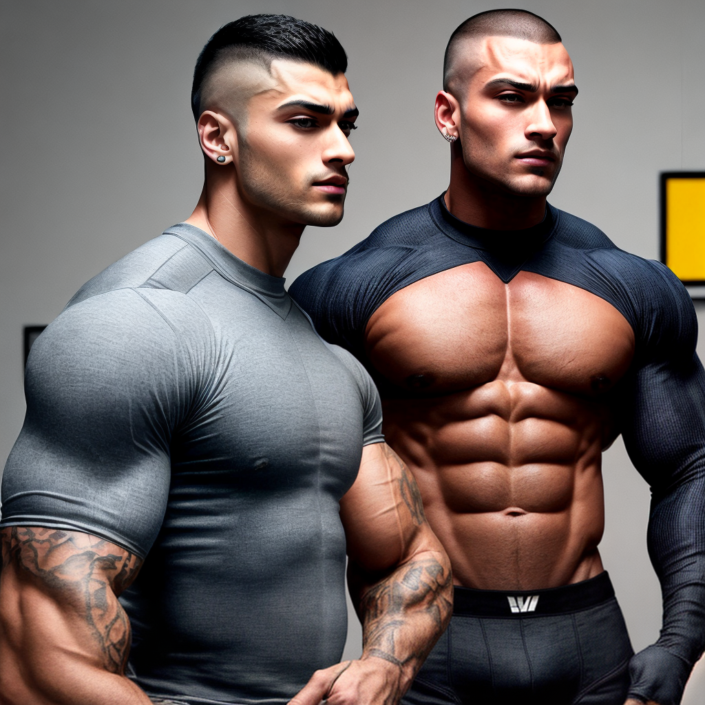 buzz cut zayn malik having Arnold Schwarzenegger's muscle on his body ...