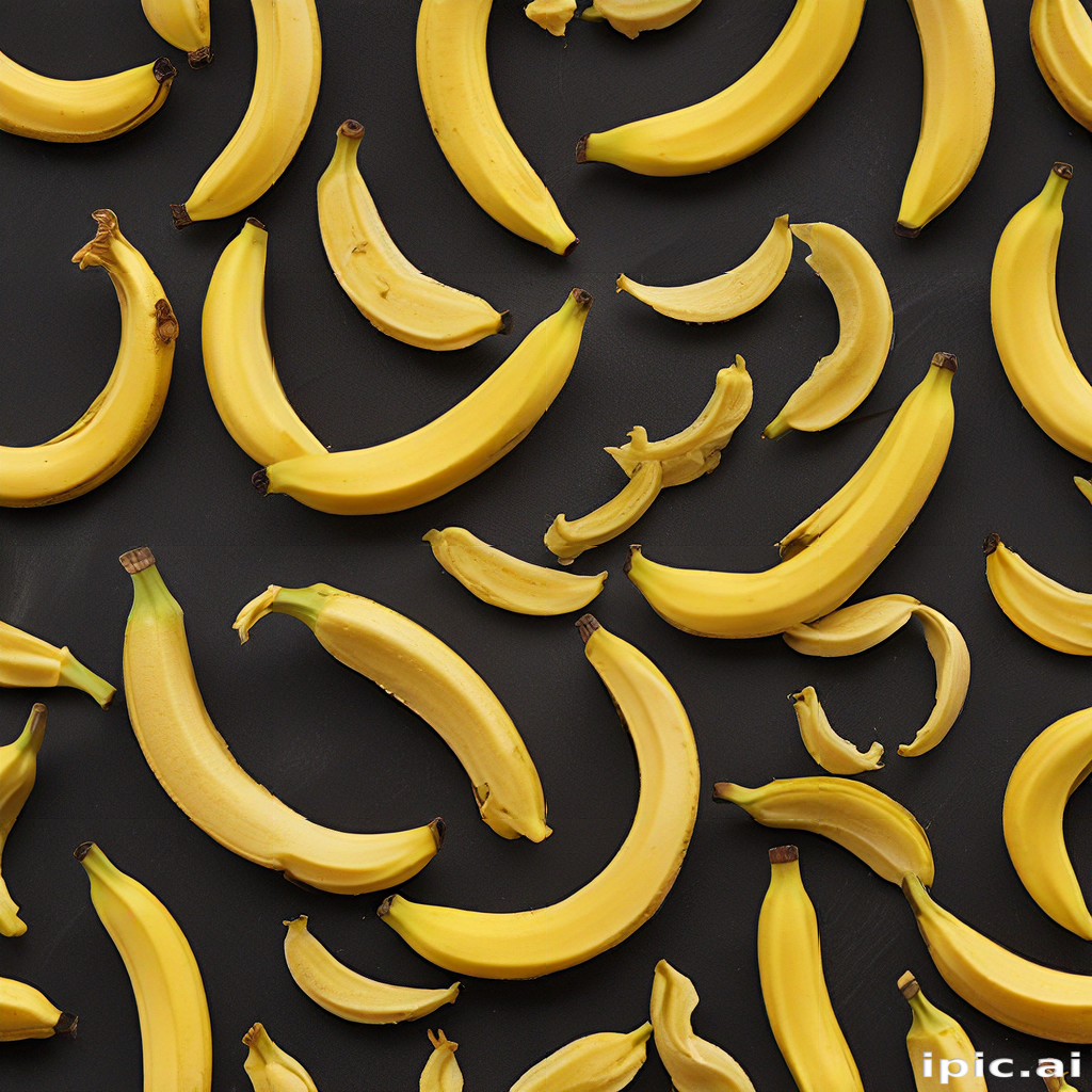 A Vibrant Collection of Fresh Bananas Beautifully Arranged on Dark ...