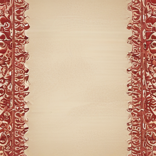 Intricate Red and Beige Pattern Featuring Ornate Calligraphic Designs ...
