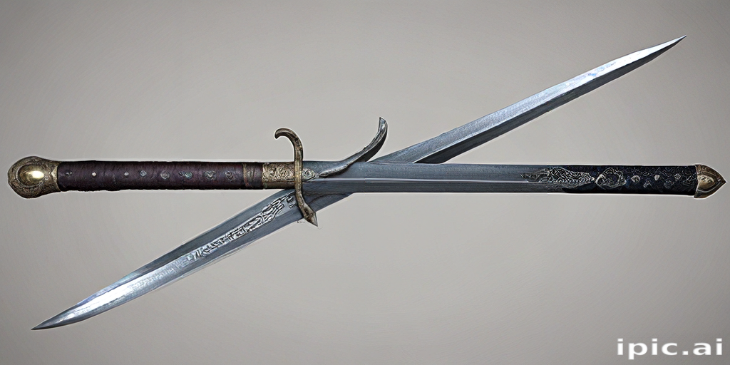 Intricately Designed Dual-Bladed Sword Highlighting Historical ...