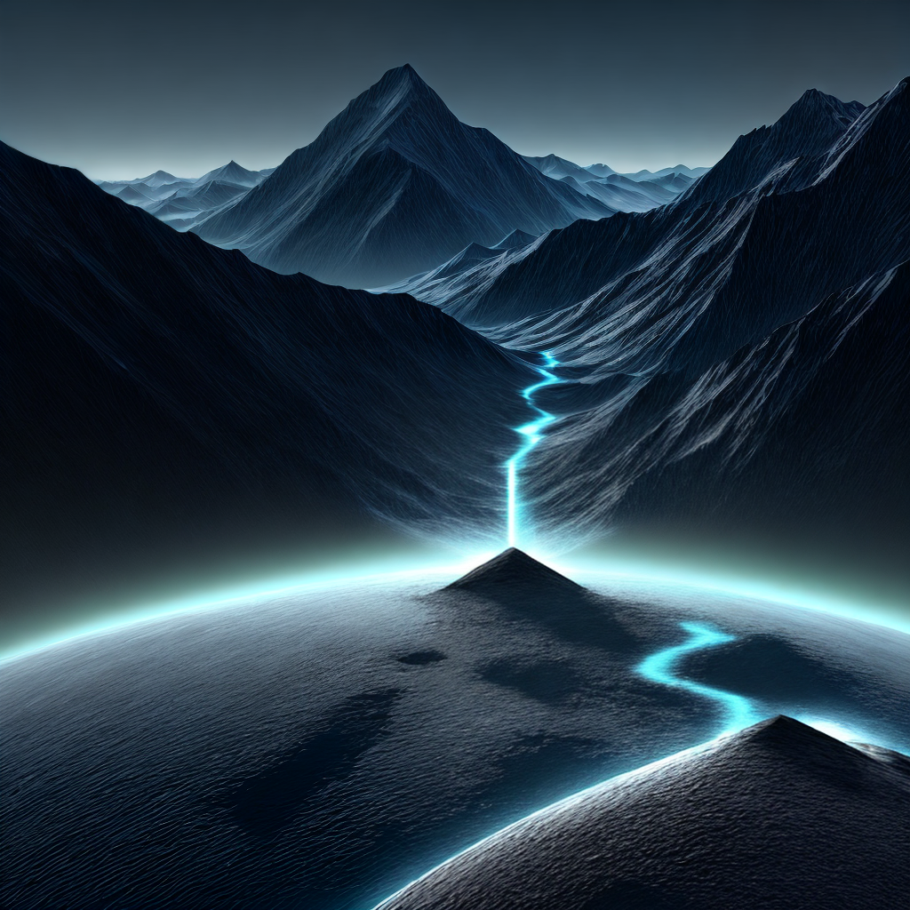 Abstract dark 3d composition