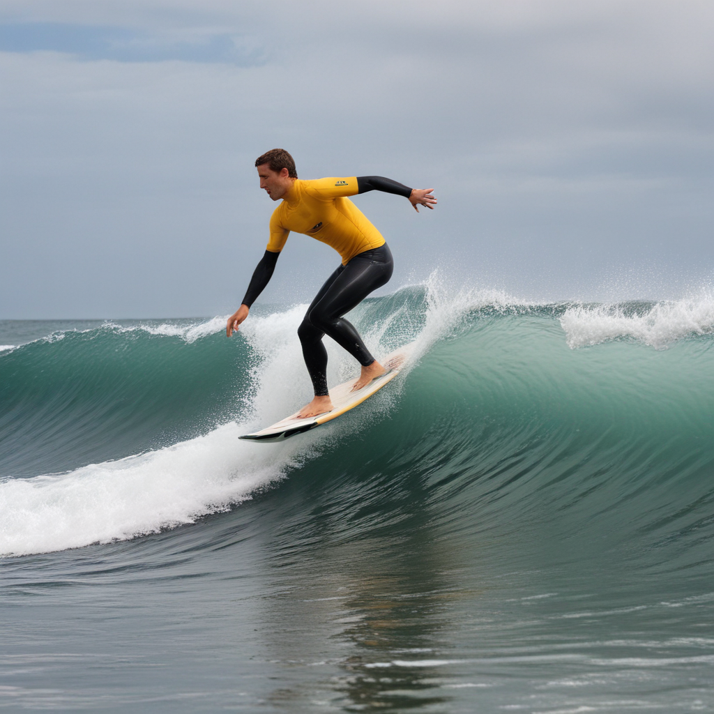 a surfer riding a wave