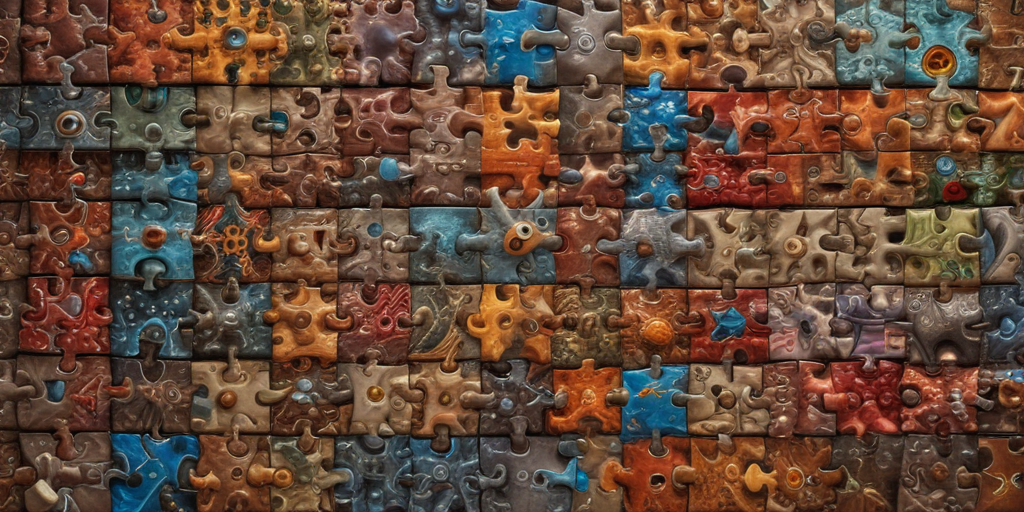 A Colorful Array of Interlocking Puzzle Pieces Forming a Unique Design.