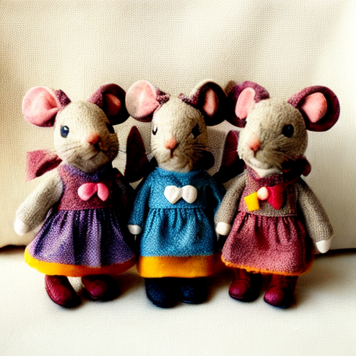 three mice holding duffle bags