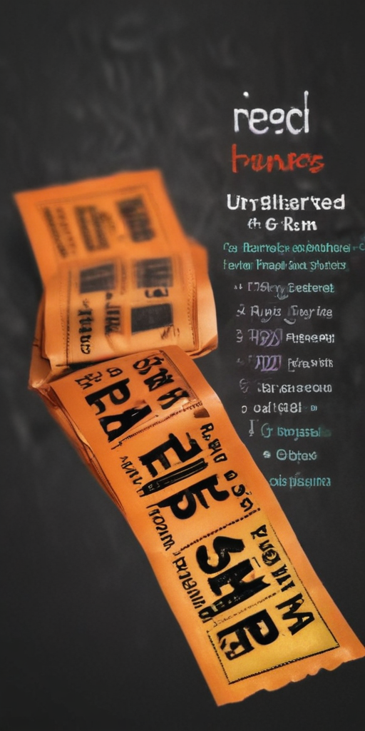 Colorful Vintage Ticket Stubs Featuring Unique Designs and Text Elements