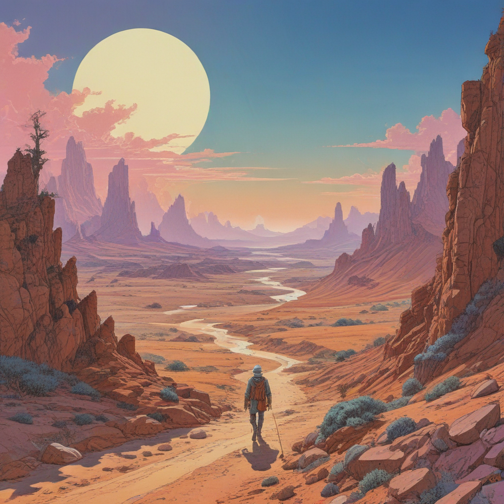 jean giraud moebius landscape psychedelic