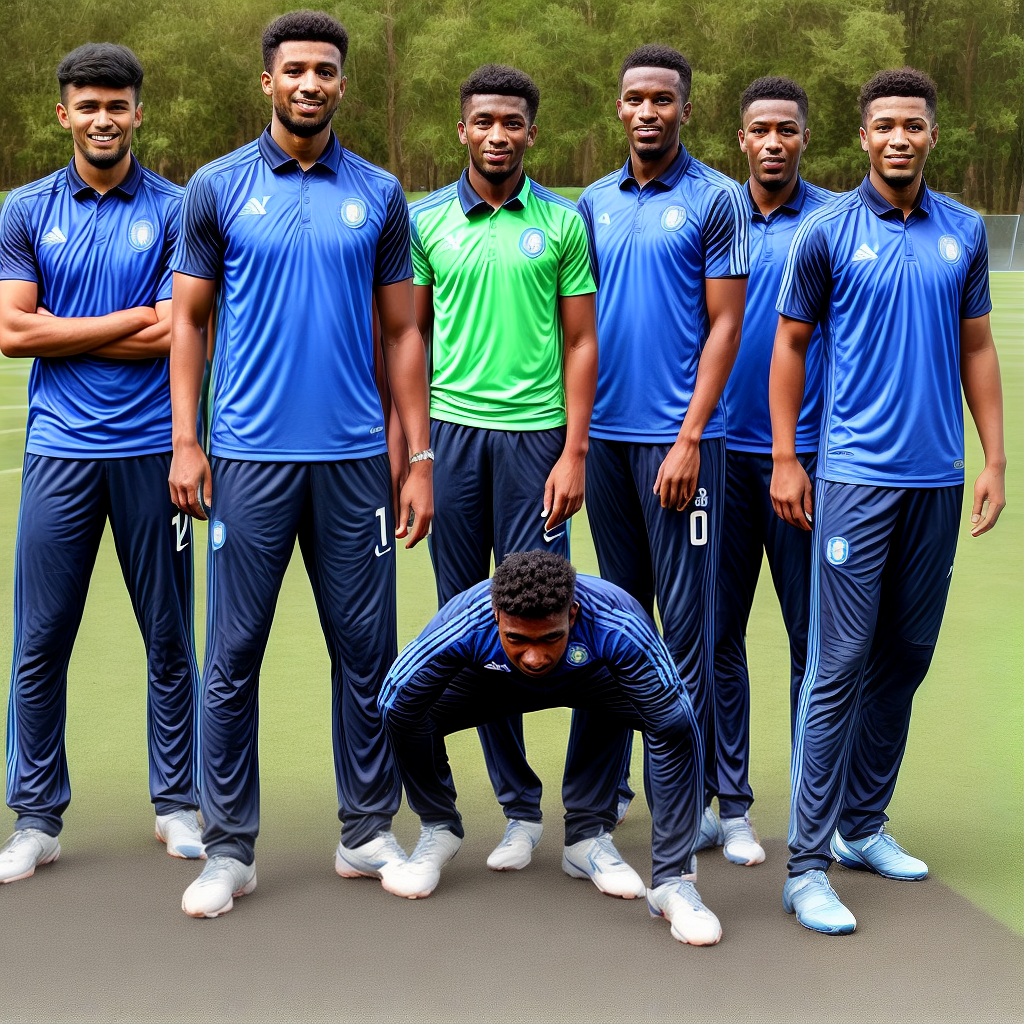 A photo of the first team, Mohamed Hamdan Dagalo
