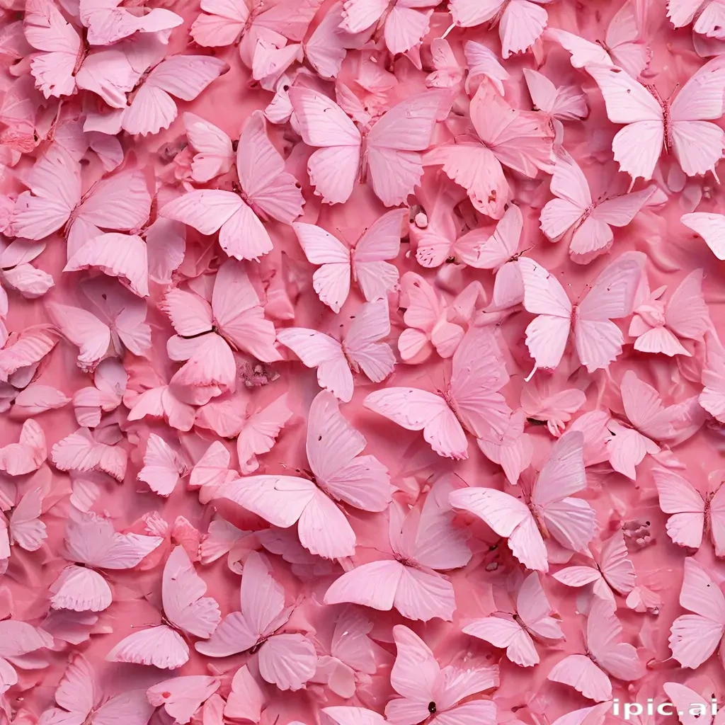 A Vibrant Display of Delicate Pink Butterflies Against a Soft Background.