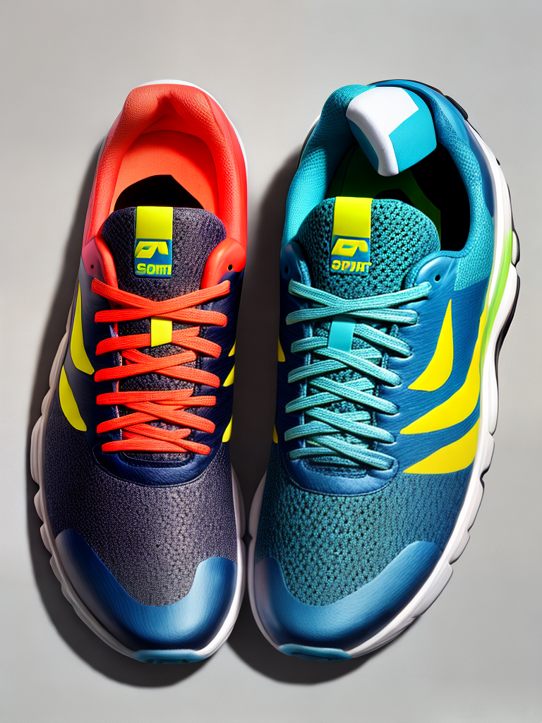 campain poster of sport sneakers that change color with the sun