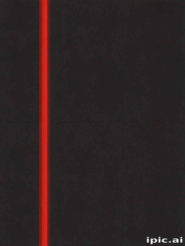 Striking Contrast: A Bold Red Line Against a Deep Black Background