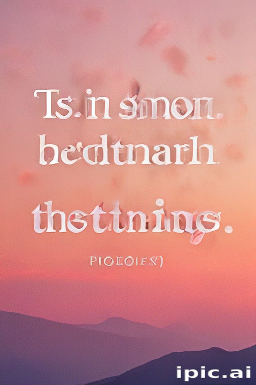 Whimsical Text Over a Dreamy Landscape at Dusk with Soft Colors