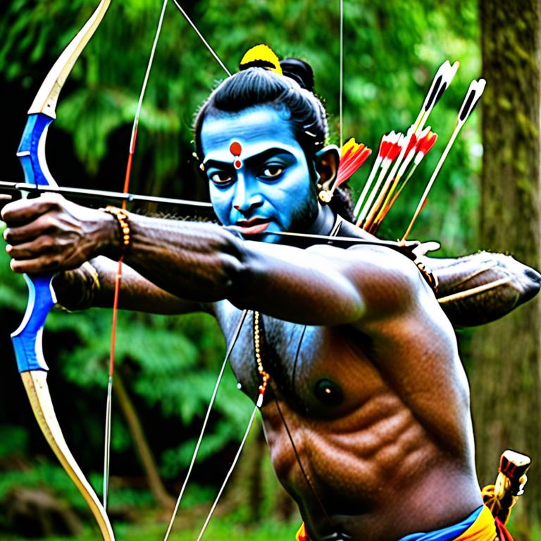 lord rama practasing archery