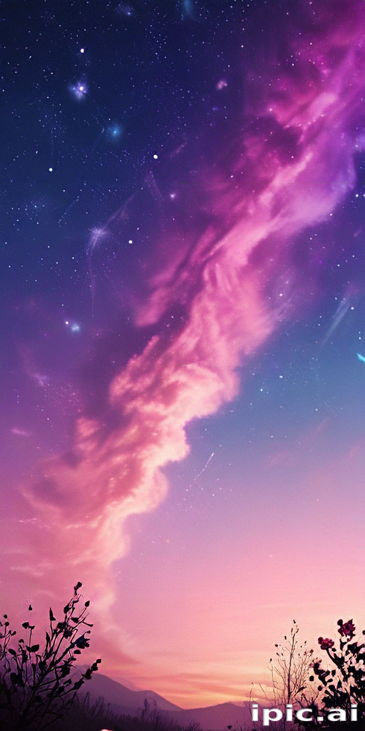 Stunning Twilight Sky with Vibrant Colors and Distant Stars Lighting Up