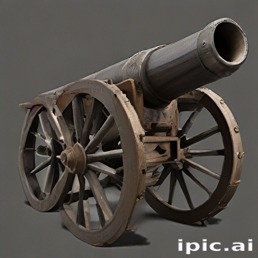 Historical Wooden Cannon on Wheels with Detailed Craftsmanship and Design