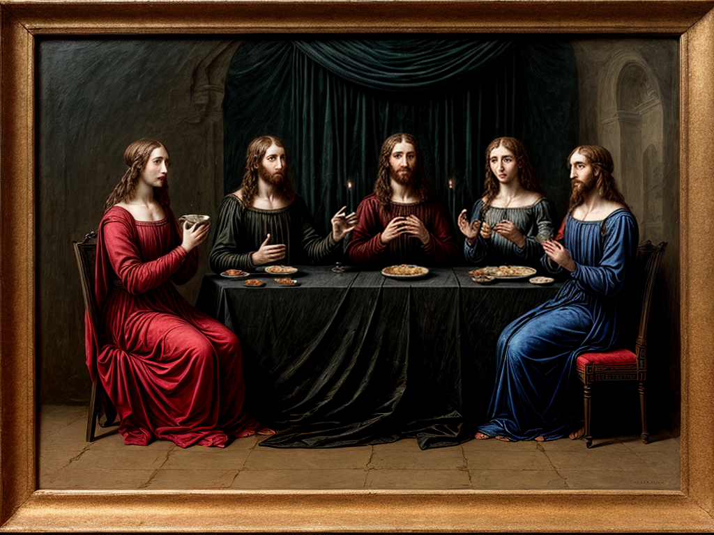 the first supper but make it gothic