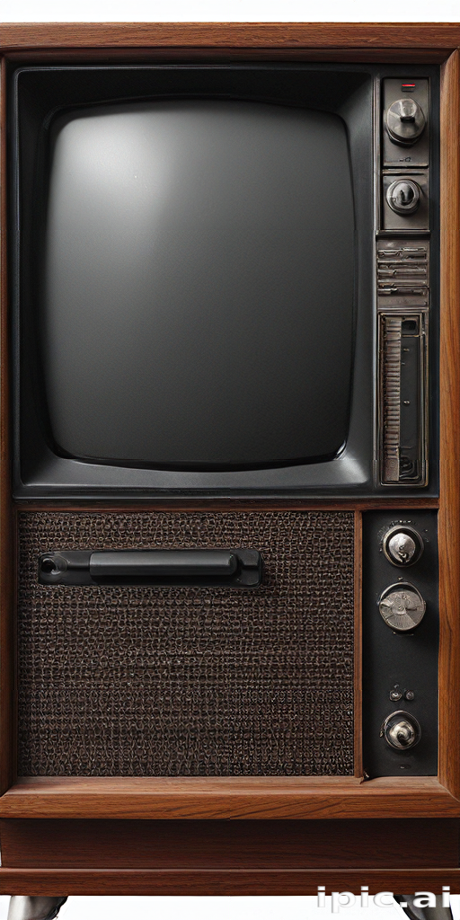 A Classic Vintage Television Set with Retro Wooden Cabinet Design and ...