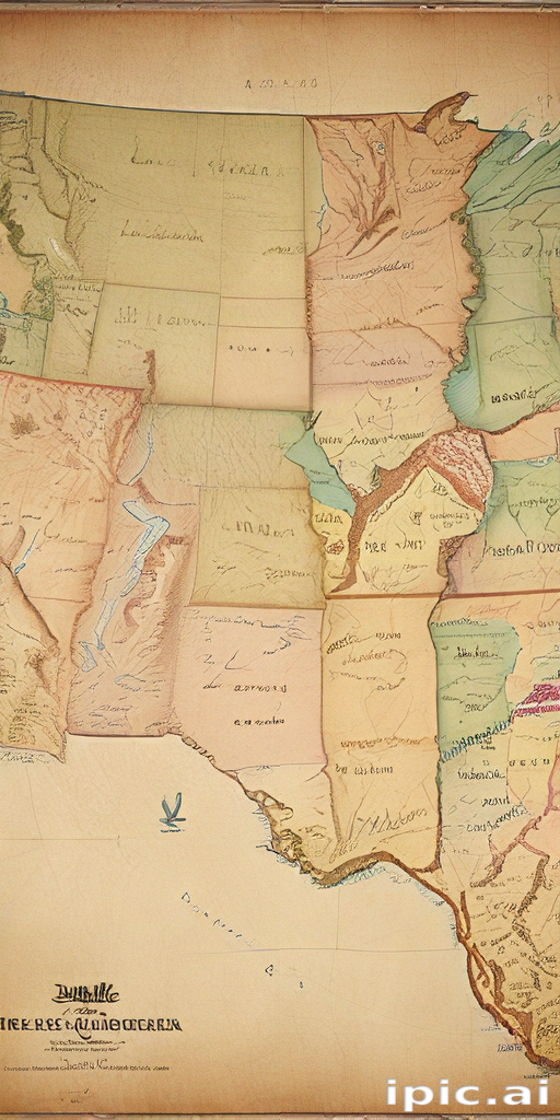 Historic Map Illustrating the Boundaries and Territories of Early ...