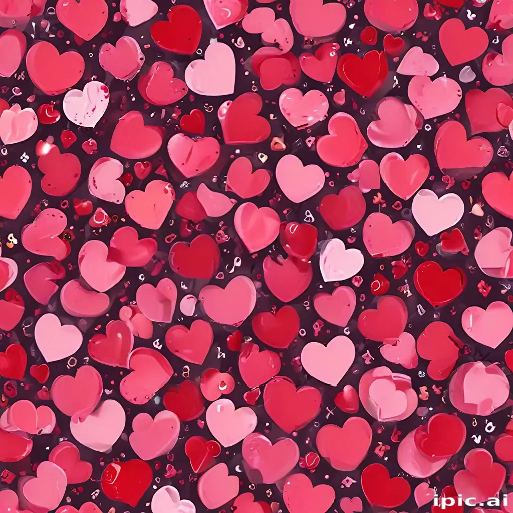 Colorful Array of Heart Shapes Creating a Vibrant Love-themed Background
