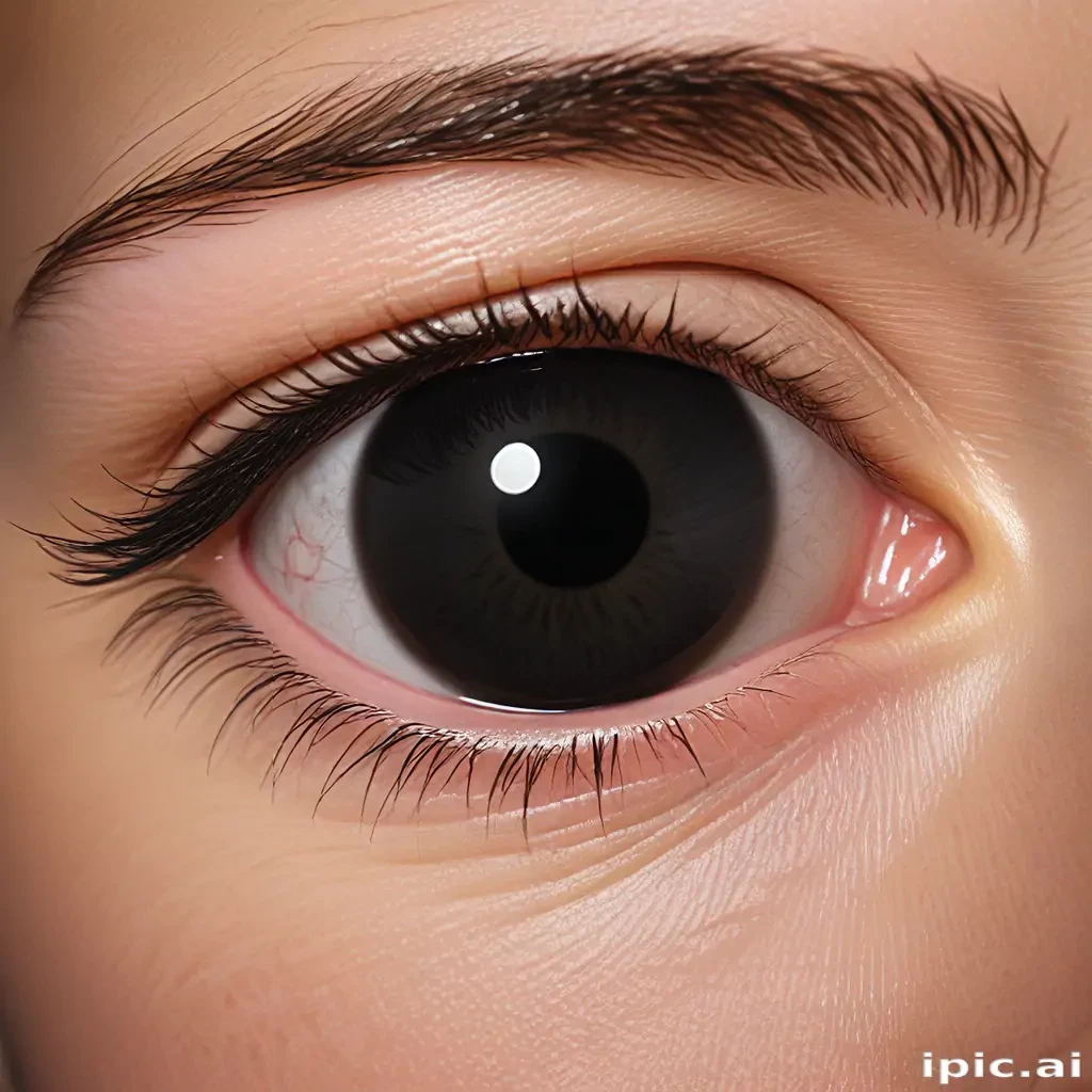 A Close-Up View of a Realistic Human Eye with Detailed Features.