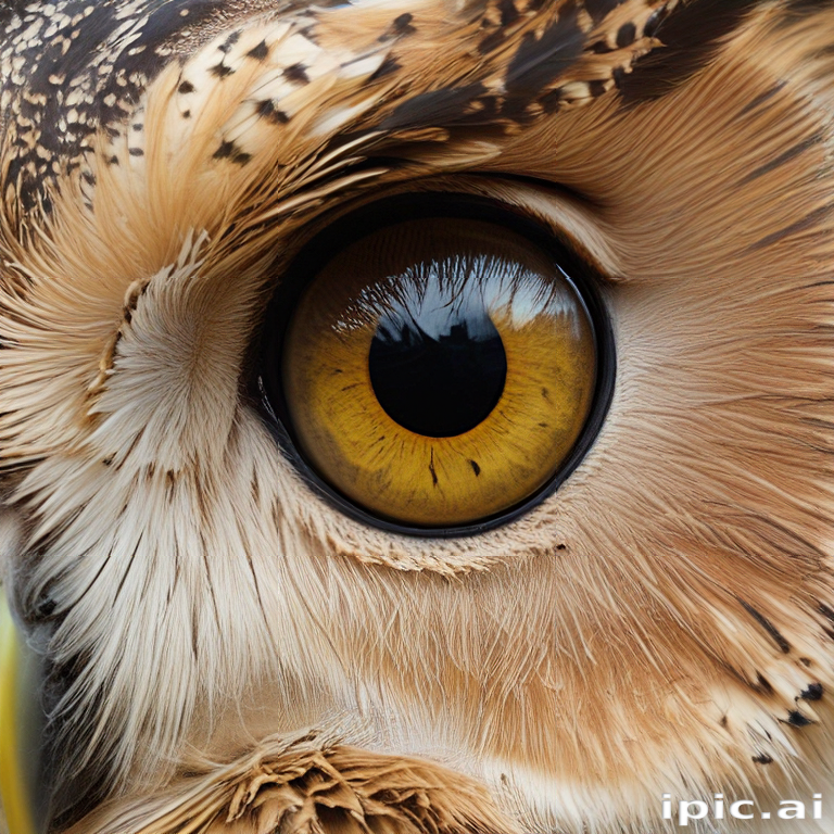 The Magnificent Close-Up of a Majestic Bird's Intense Golden Eye