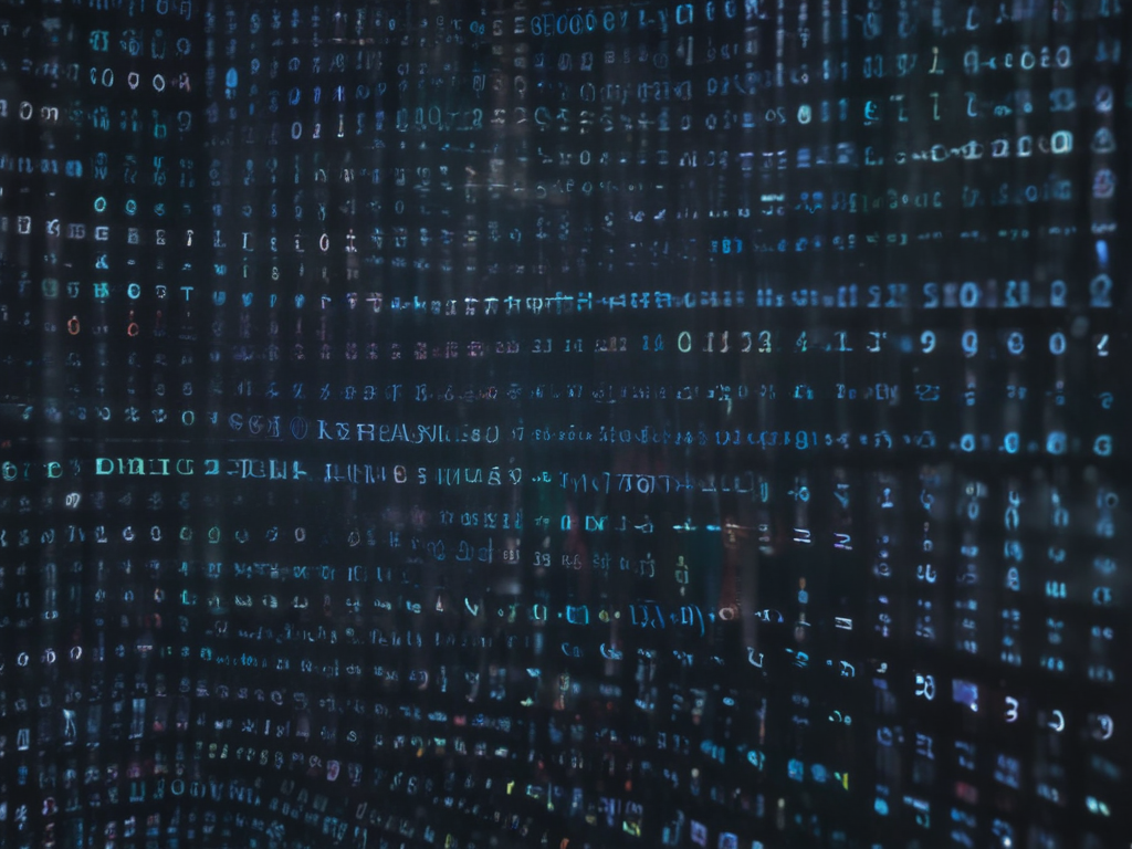 data analysis background image numbers flying sequence matrix blue