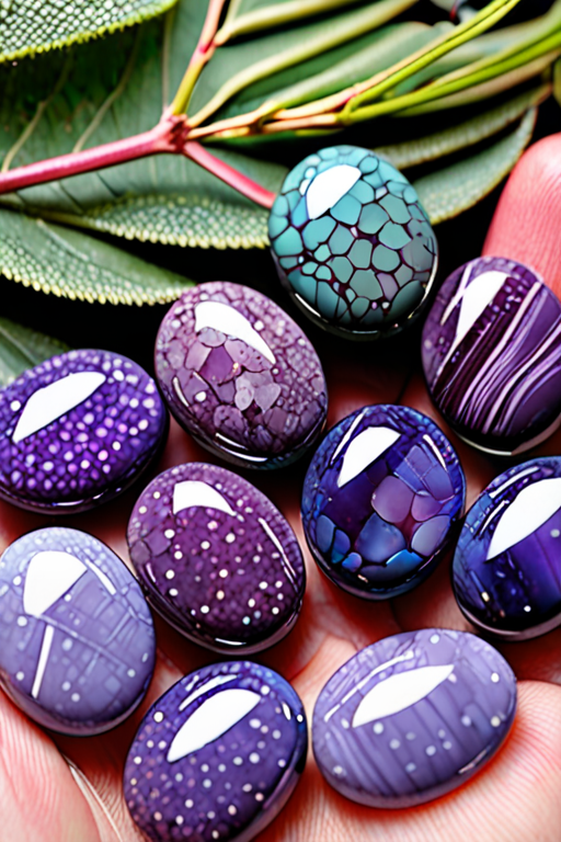 purple stones