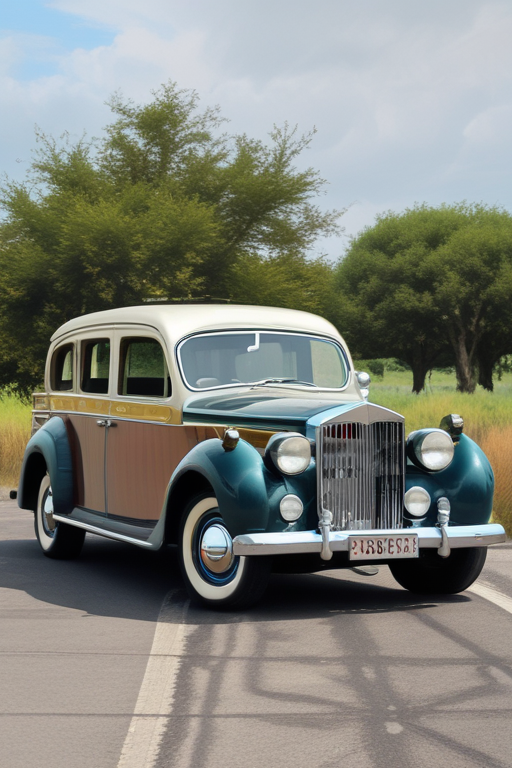 partridge family bus colors on a rolls royce in profile