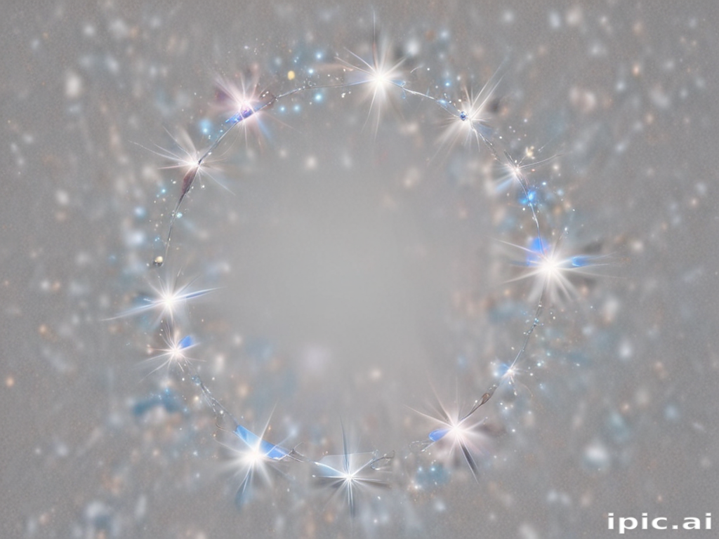 Glowing Celestial Circle Surrounded by Shimmering Stars and Cosmic Light