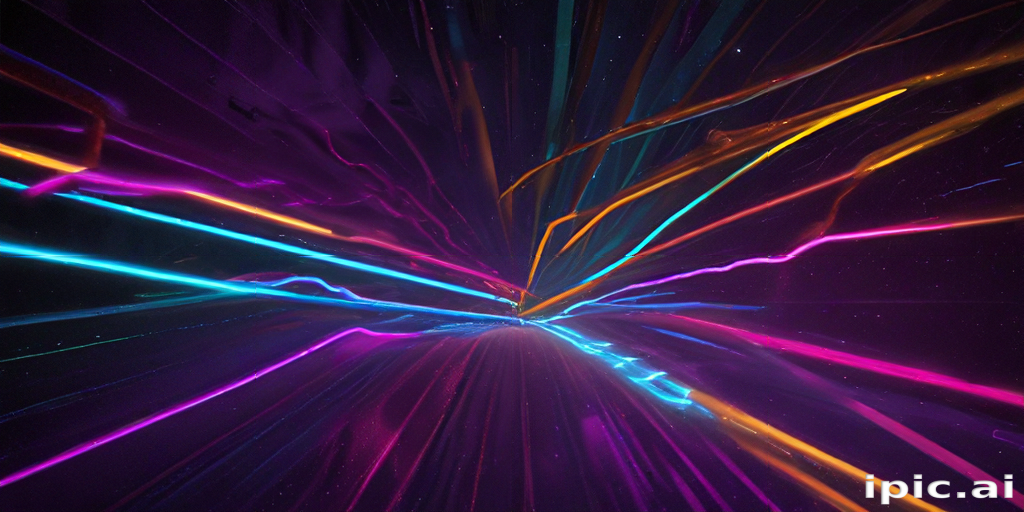 Vibrant Abstract Light Trails Creating a Dynamic Cosmic Energy Effect